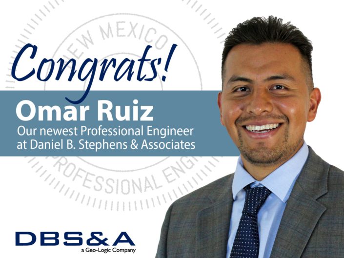 Omar Ruiz Earns Professional Engineer License - Daniel B Stephens